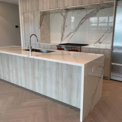 Porcelain Slab Kitchens Toronto: Premium White Kitchen Porcelain